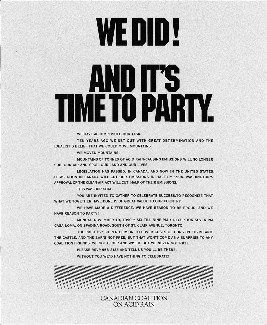 Who Stopped the Rain Poster (front) – Canadian Environmental Law Foundation